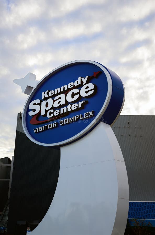 Kennedy Space Center Signage, Florida Editorial Stock Photo - Image of ...