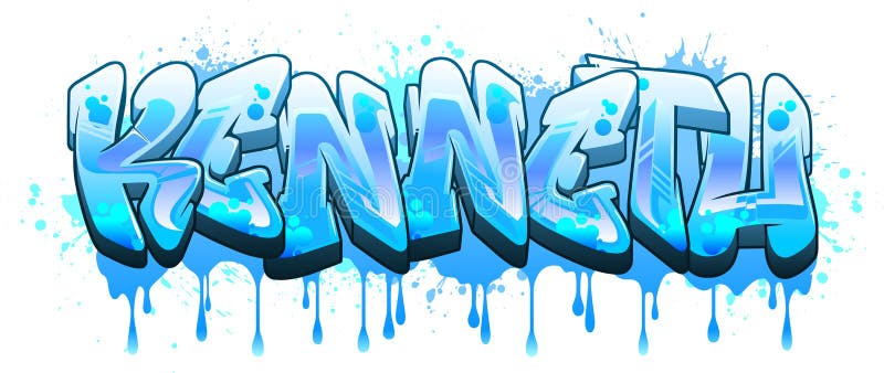 Kenneth - Graffiti Styled Urban Street Art Tagging Name Design Stock ...