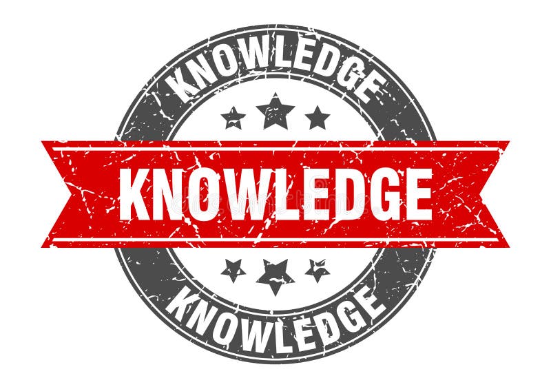 Kennisstempel. Kennisgrunge-ronde-teken. Vector Illustratie ...