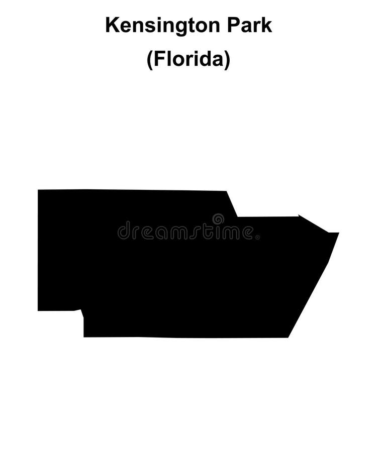 Kensington Park Outline Map Stock Vector - Illustration of outline ...