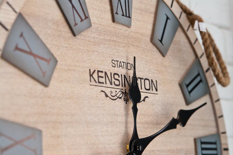 Kensington Station Wall Clock Face Stock Photo - Image of face ...