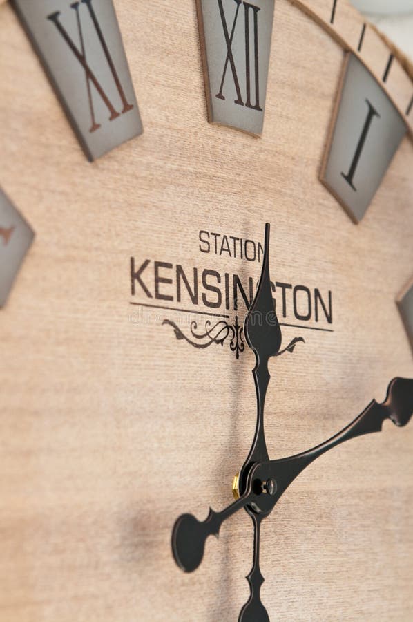 Kensington Station Wall Clock Face Stock Image - Image of brick, clock ...