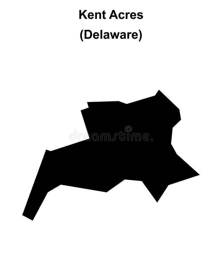 Kent Acres outline map stock vector. Illustration of blank - 387018890