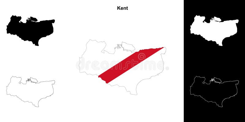 Kent outline map stock vector. Illustration of kent - 323768813