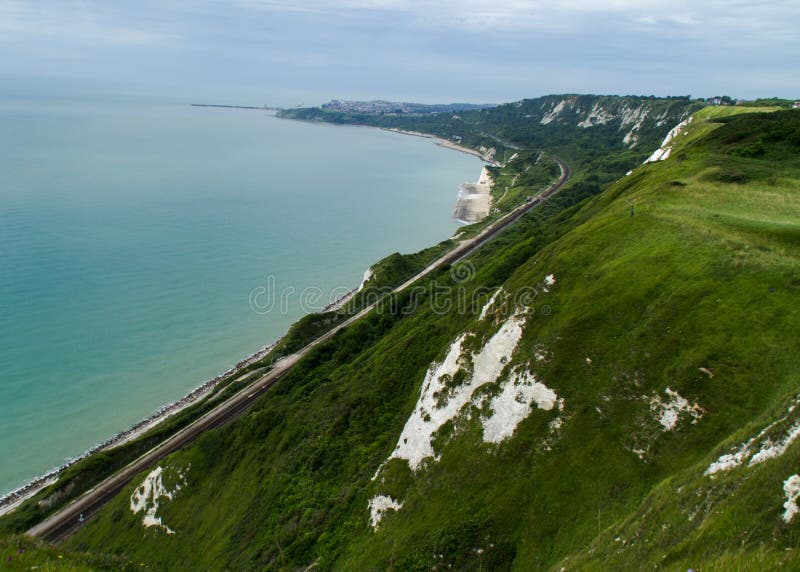 Kent Coastline between Dover and Folkestone Stock Image - Image of ...