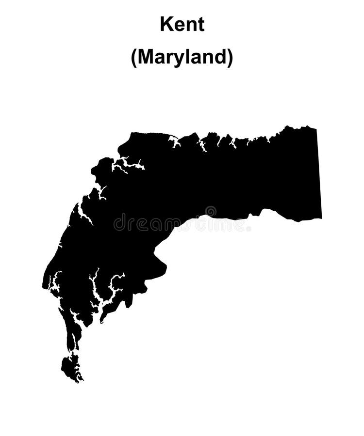 Kent outline map stock illustration. Illustration of shape - 361605809