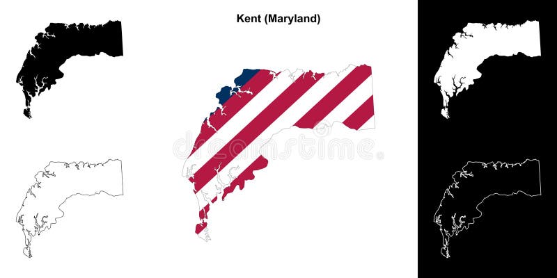 Kent outline map stock vector. Illustration of counties - 323928964