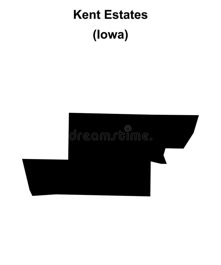 Kent Estates outline map stock illustration. Illustration of shape ...