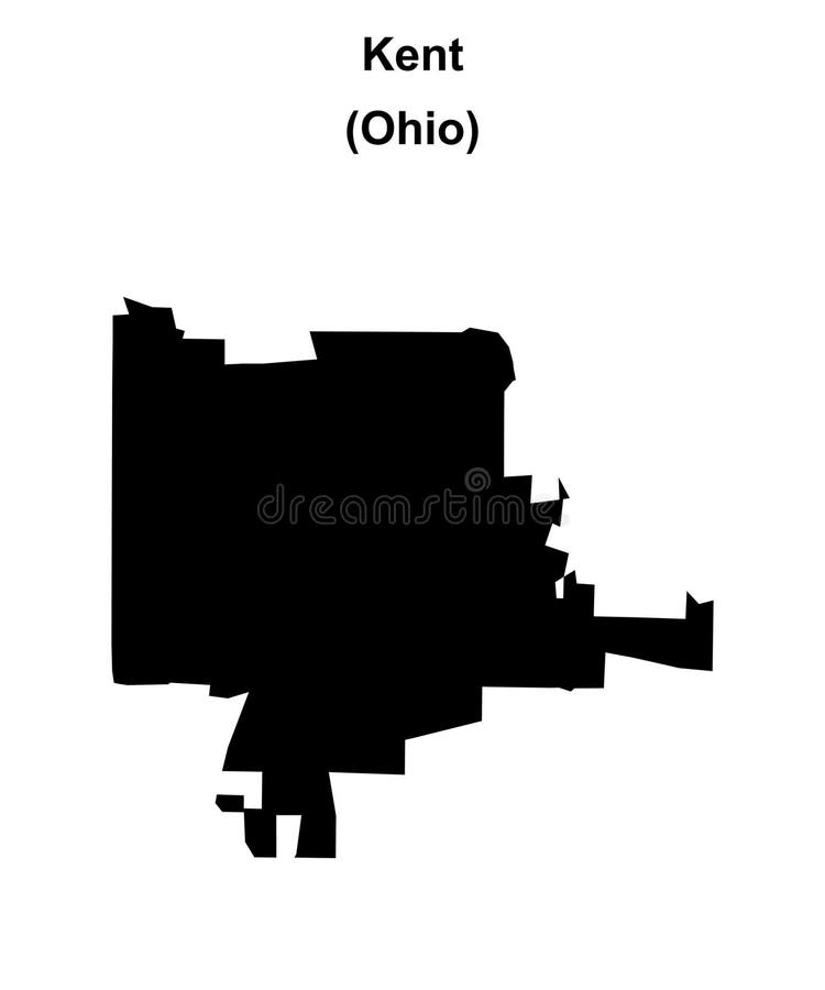 Kent outline map stock vector. Illustration of template - 357492394