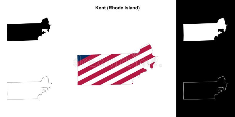 Kent outline map stock vector. Illustration of island - 324075780