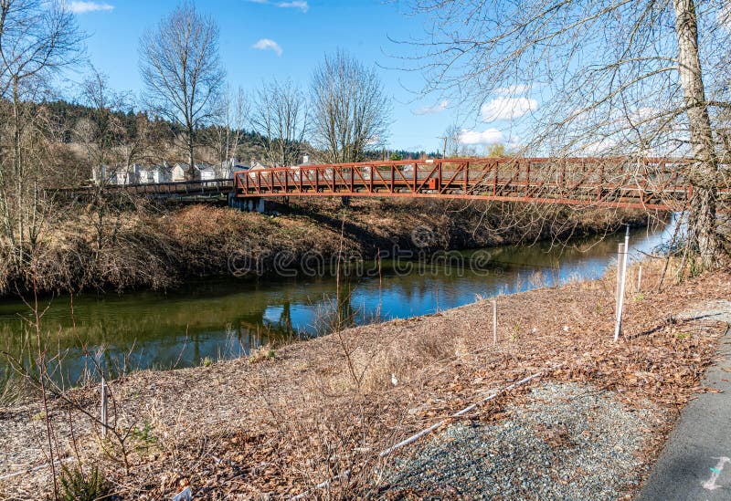 Kent Pedestrian Bridge 2 stock image. Image of architecture - 309196041