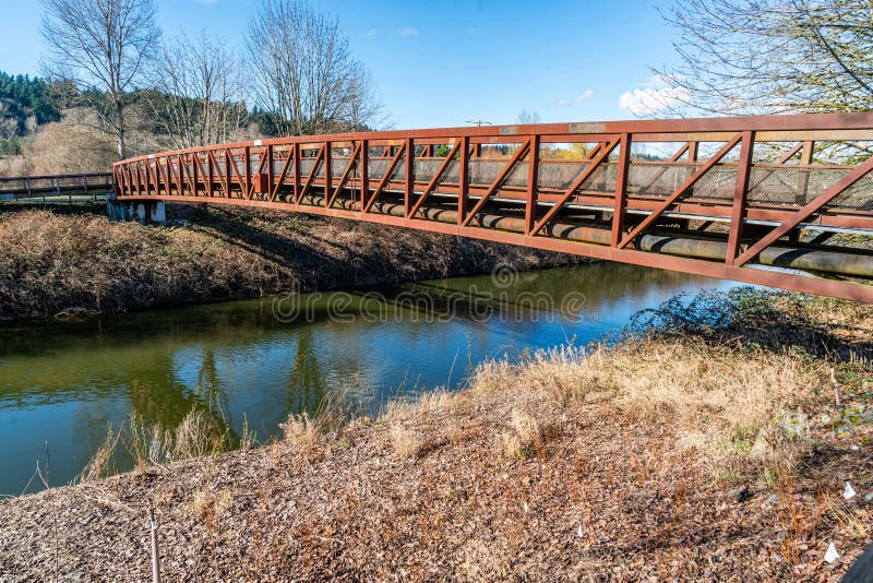 Kent Pedestrian Bridge 3 stock image. Image of architecture - 309310525