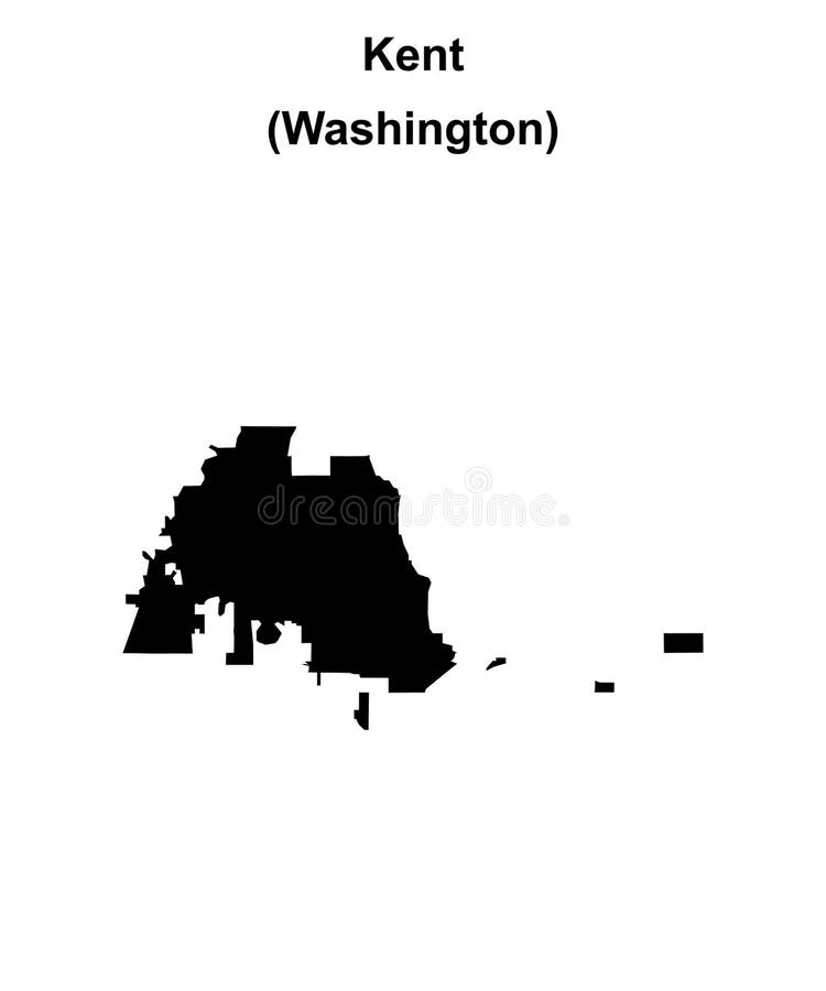 Kent outline map stock vector. Illustration of empty - 357621934