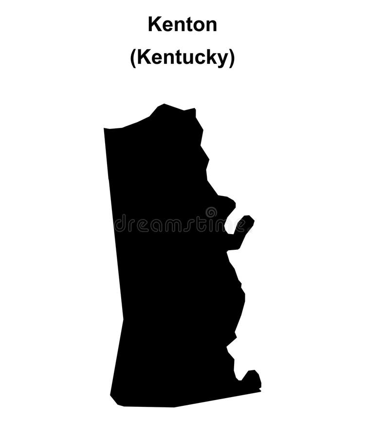 Kenton outline map stock vector. Illustration of area - 361598317