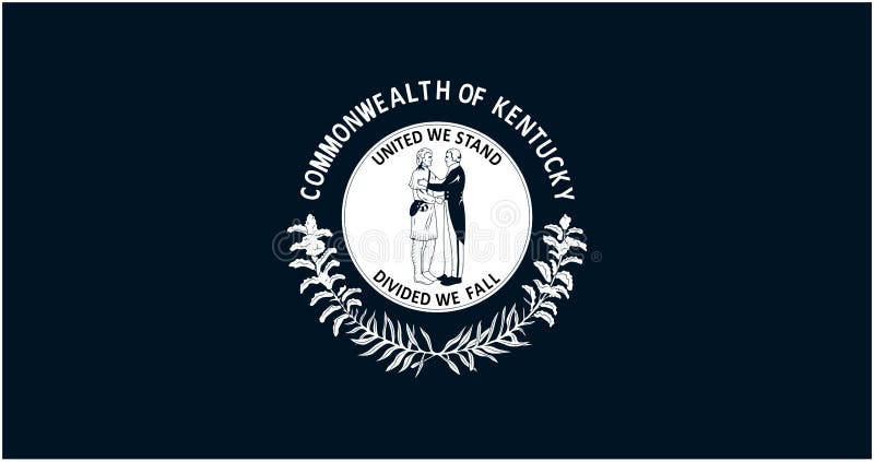 State Flag of Kentucky in Black and White Colors. Stock Vector ...