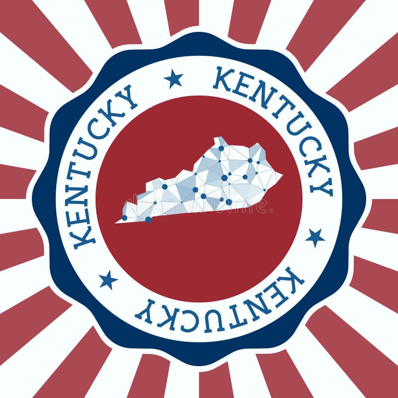 Kentucky Logo. Map of Kentucky with Us State Name. Stock Vector ...