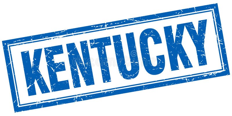 Kentucky Blue Square Grunge Stamp Stock Vector - Illustration of vector ...