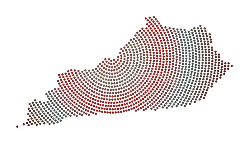 Kentucky dotted map. stock vector. Illustration of national - 261955282