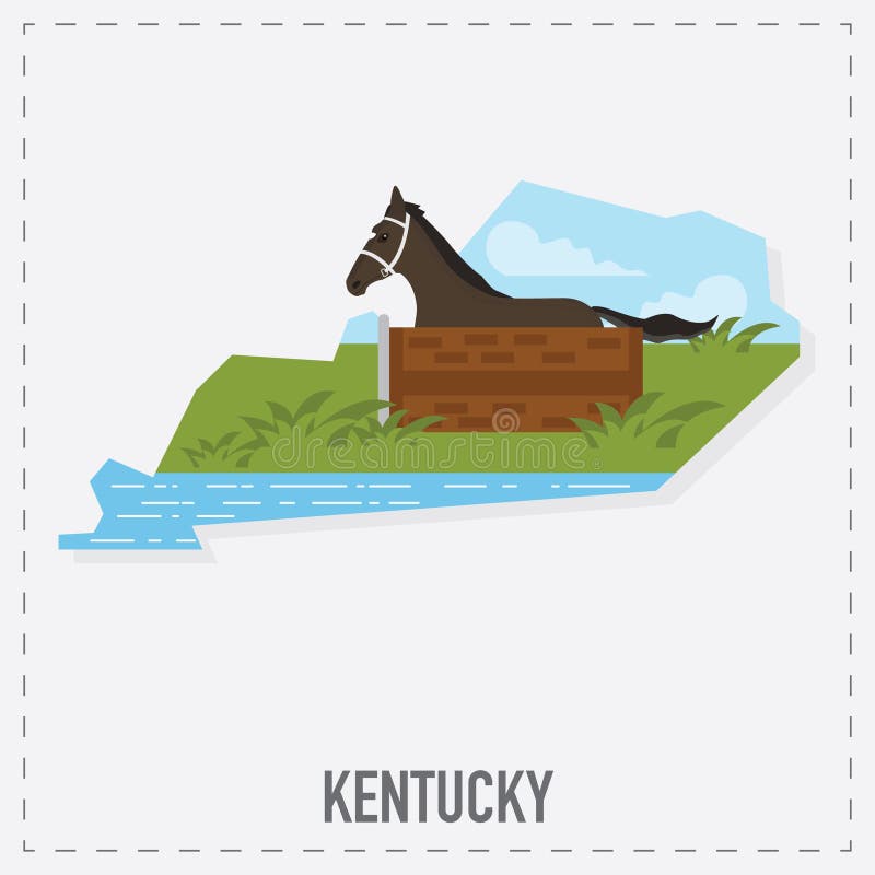 Kentucky Vector Map Sticker Stock Illustrations – 101 Kentucky Vector ...