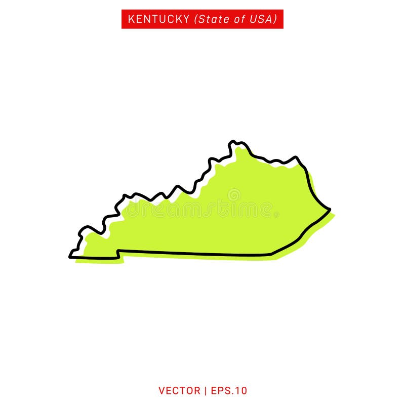 Kentucky Map Vector Design Template. Stock Vector - Illustration of ...