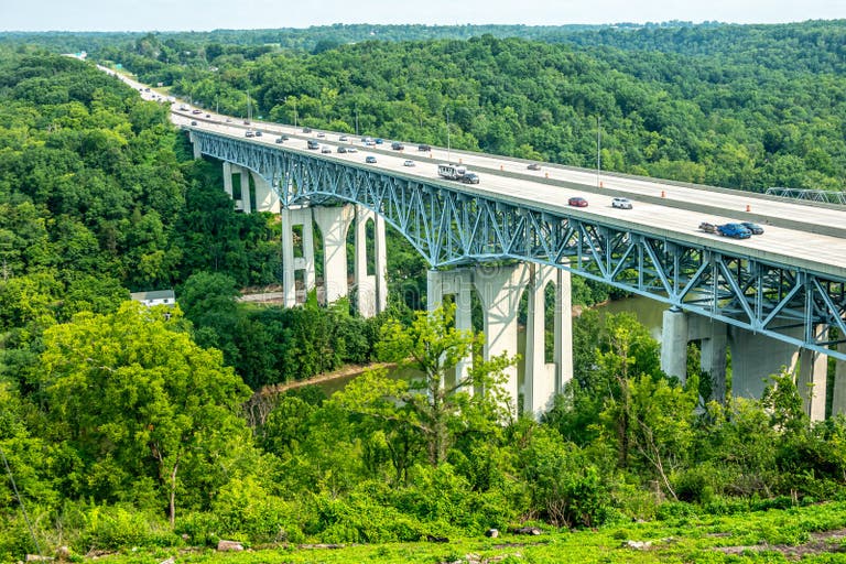 Kentucky River and Clays Ferry Interstate Bridge Overlook Stock Image ...
