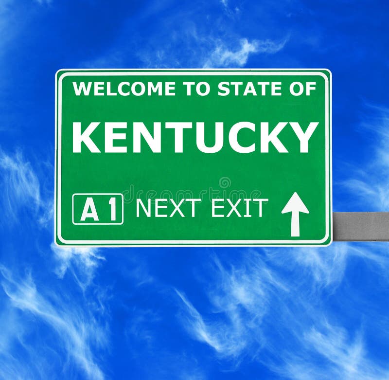 KENTUCKY Road Sign Against Clear Blue Sky Stock Image - Image of sign ...