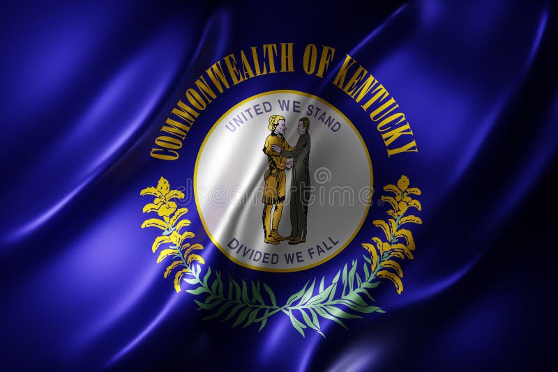 Kentucky State flag stock illustration. Illustration of emblem - 256794075