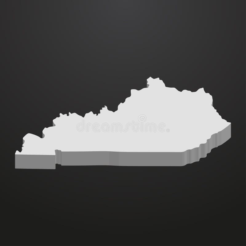 Map the State of Kentucky in Gray on a White Background Stock Vector ...