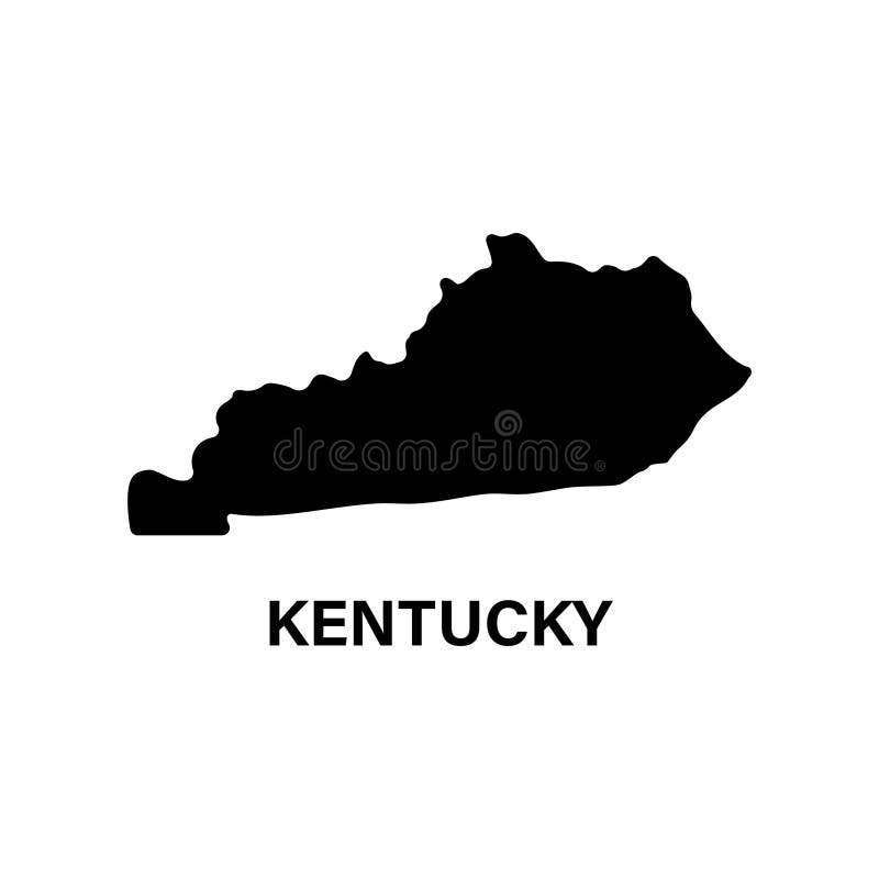 Kentucky State Map Silhouette Icon. Stock Vector - Illustration of home ...