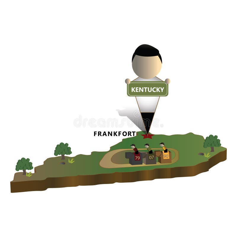 Kentucky State Map. Vector Illustration Decorative Design Stock Vector ...