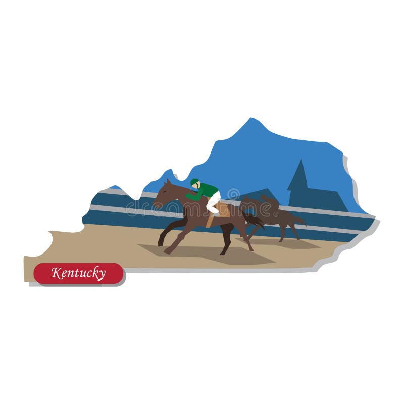 Kentucky State Map. Vector Illustration Decorative Design Stock Vector ...