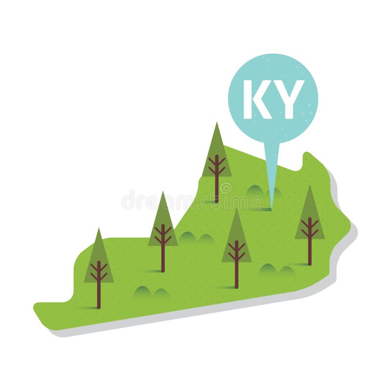 Kentucky State Map. Vector Illustration Decorative Design Stock Vector ...