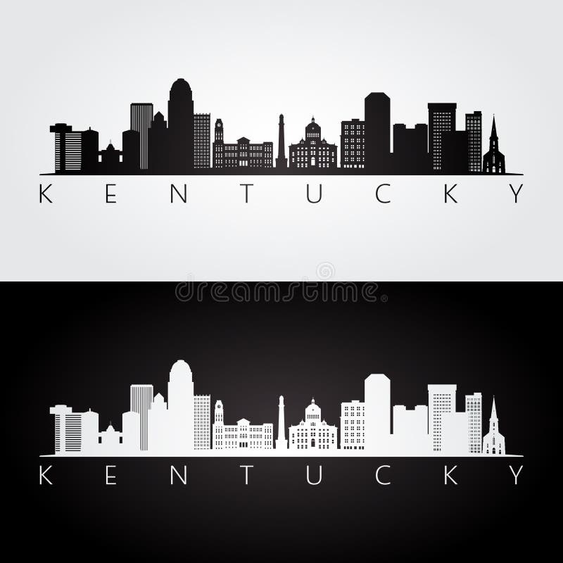 Kentucky State Skyline and Landmarks Silhouette Stock Vector ...
