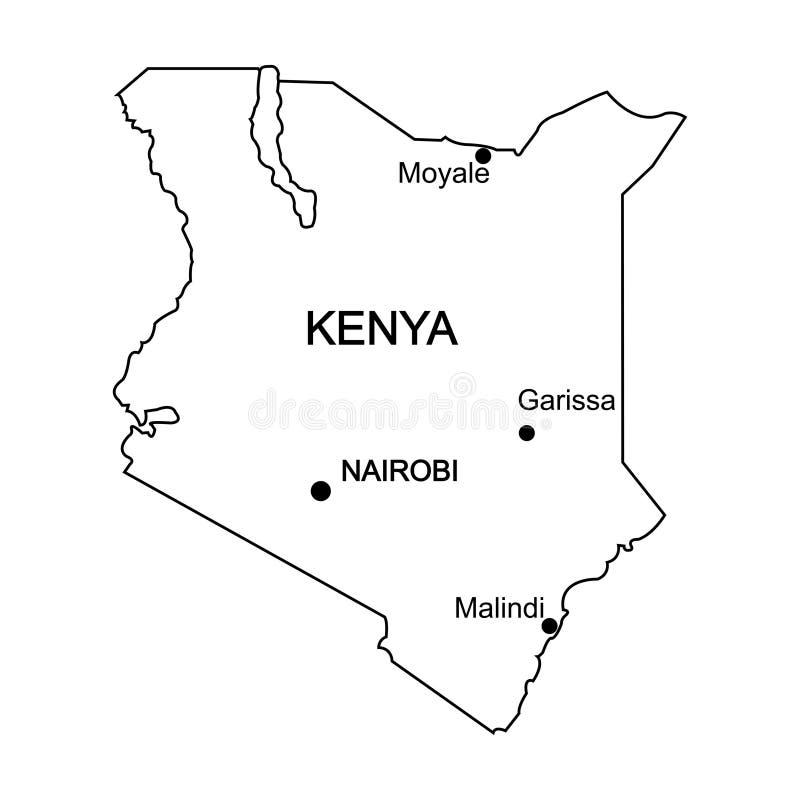 Kenya Map - Country in Africa with Its Capital and Largest City in ...
