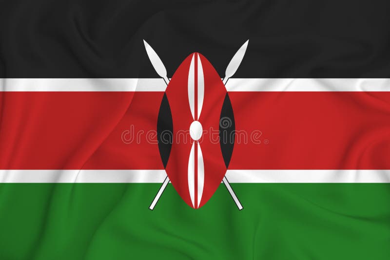 Kenya Flag on the Background Texture. Concept for Designer Solutions ...