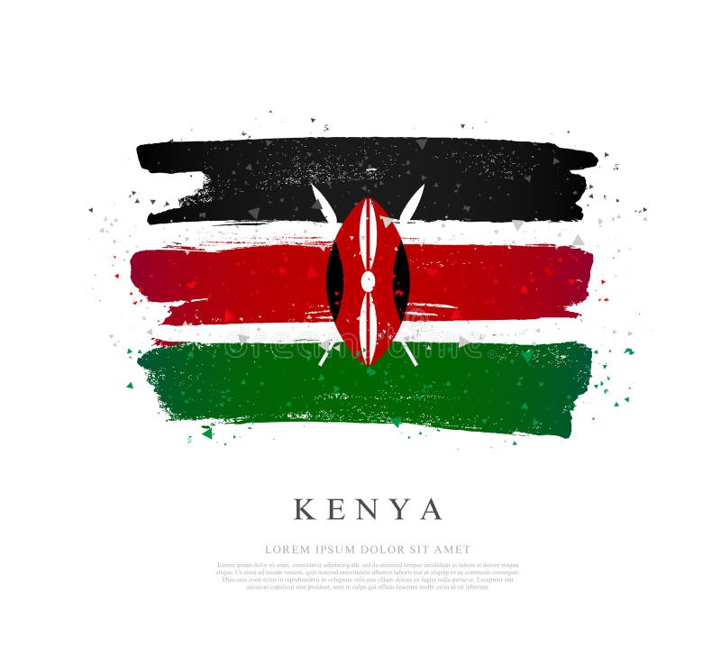 Flag of Kenya. Abstract Concept Stock Vector - Illustration of print ...