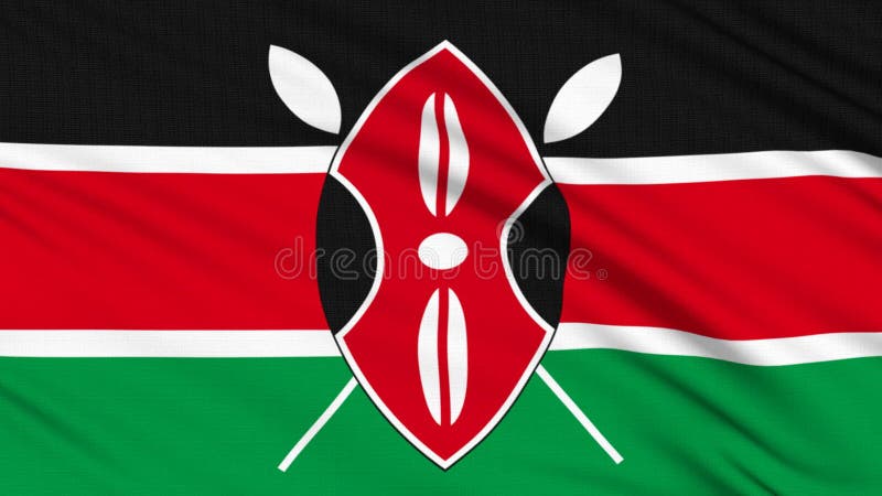 Kenya Flag Waving Animation Stock Video - Video of national, seamless ...