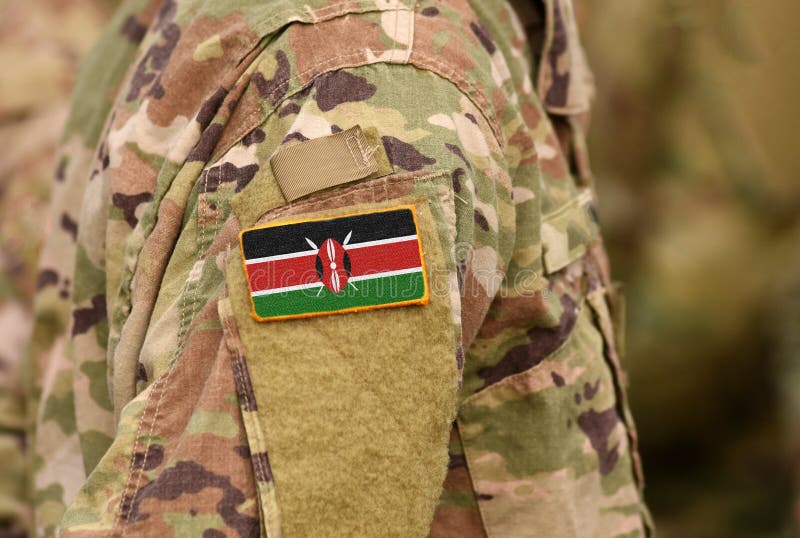 Kenya Flag on Soldiers Arm. Kenya Troops Collage Stock Image - Image of ...