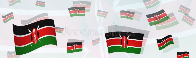 Kenya Flag-themed Abstract Design on a Banner. Abstract Background ...