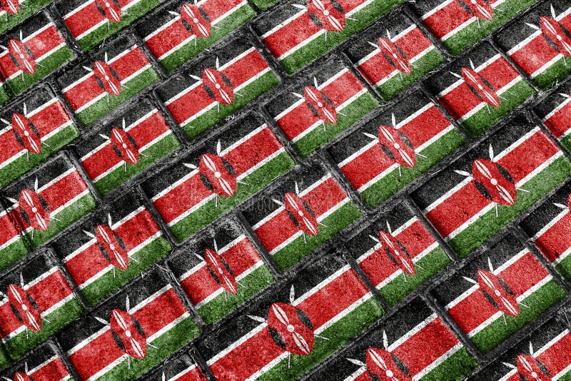 Kenya Flag Urban Grunge Pattern Stock Illustration - Illustration of ...