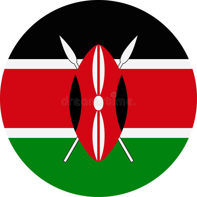 Kenya - Map and Flag - Detailed Vector Illustration Stock Illustration - Illustration of ...