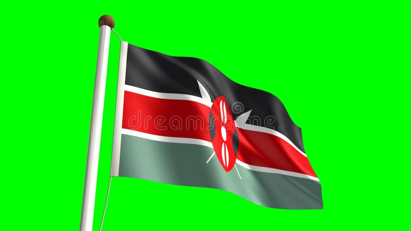 Kenya Flag Waving Animation Stock Video - Video of national, seamless ...