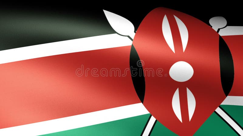 Kenya Flag Waving Animation Stock Video - Video of national, seamless ...