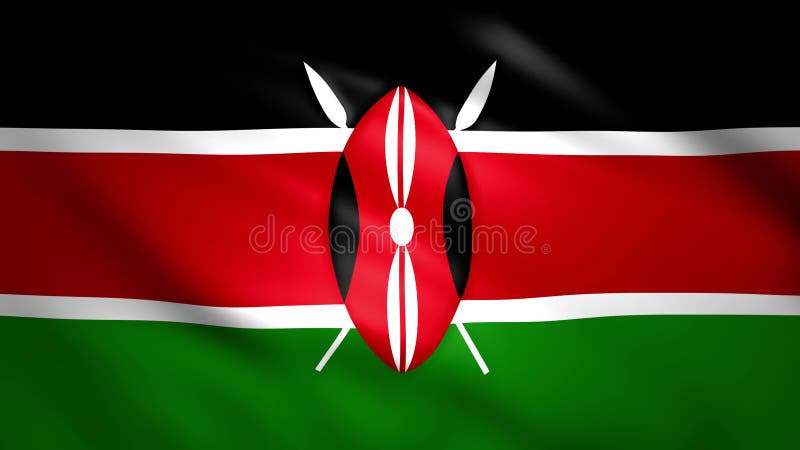 Kenya Flag Waving Animation Stock Video - Video of national, seamless ...