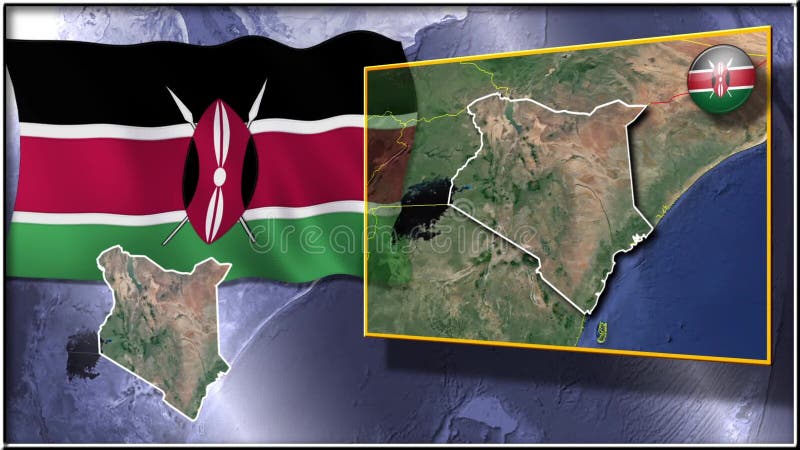 Kenya Infographic Animation Map Stock Footage - Video of caucasian ...