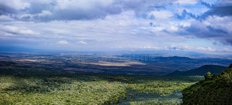 Rift Valley panoramic view stock image. Image of kenya - 191791679