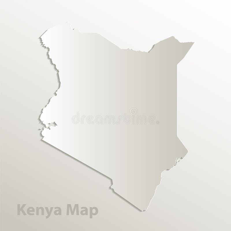Kenya Map Card Paper 3D Natural Stock Vector - Illustration of border ...