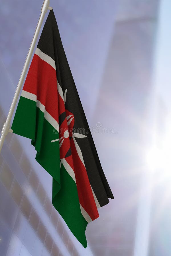 Kenya National Flag. Render 3D Stock Image - Image of nairobi ...