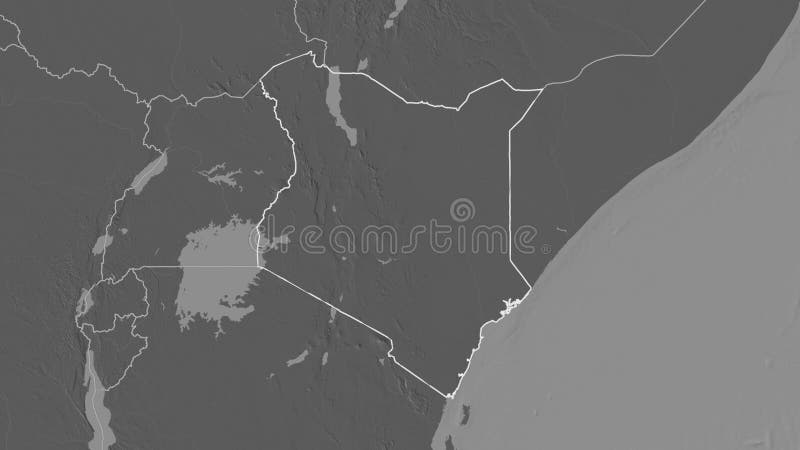 Kenya - overview. Bilevel stock illustration. Illustration of zoom ...