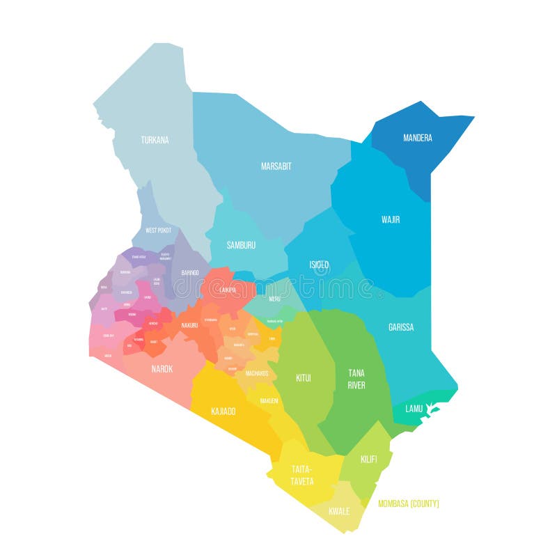 Kenya Political Map of Administrative Divisions Stock Illustration ... Kenya Political Map of Administrative Divisions Stock Illustration ...